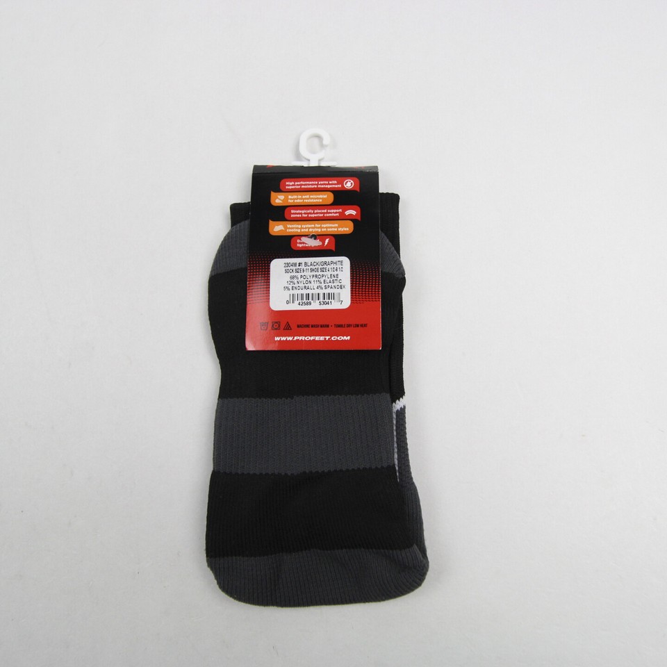 Pro Feet Socks Unisex Black/Dark Gray New with Tags | eBay