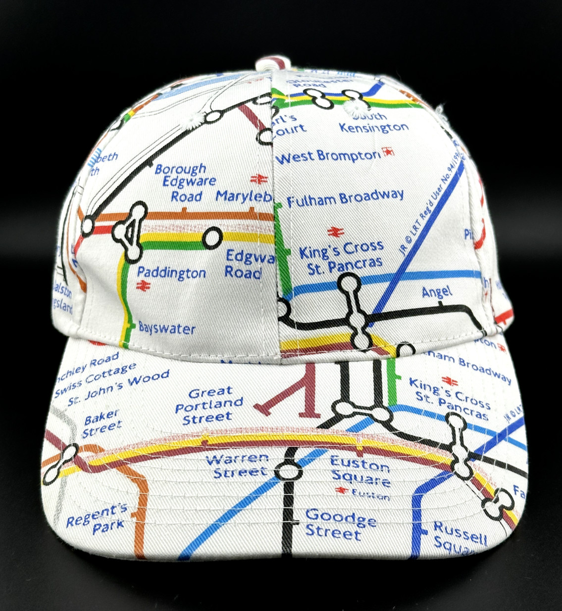 Adult LONDON UNDERGROUND CAP White - OSFM - Adjustable - Gem