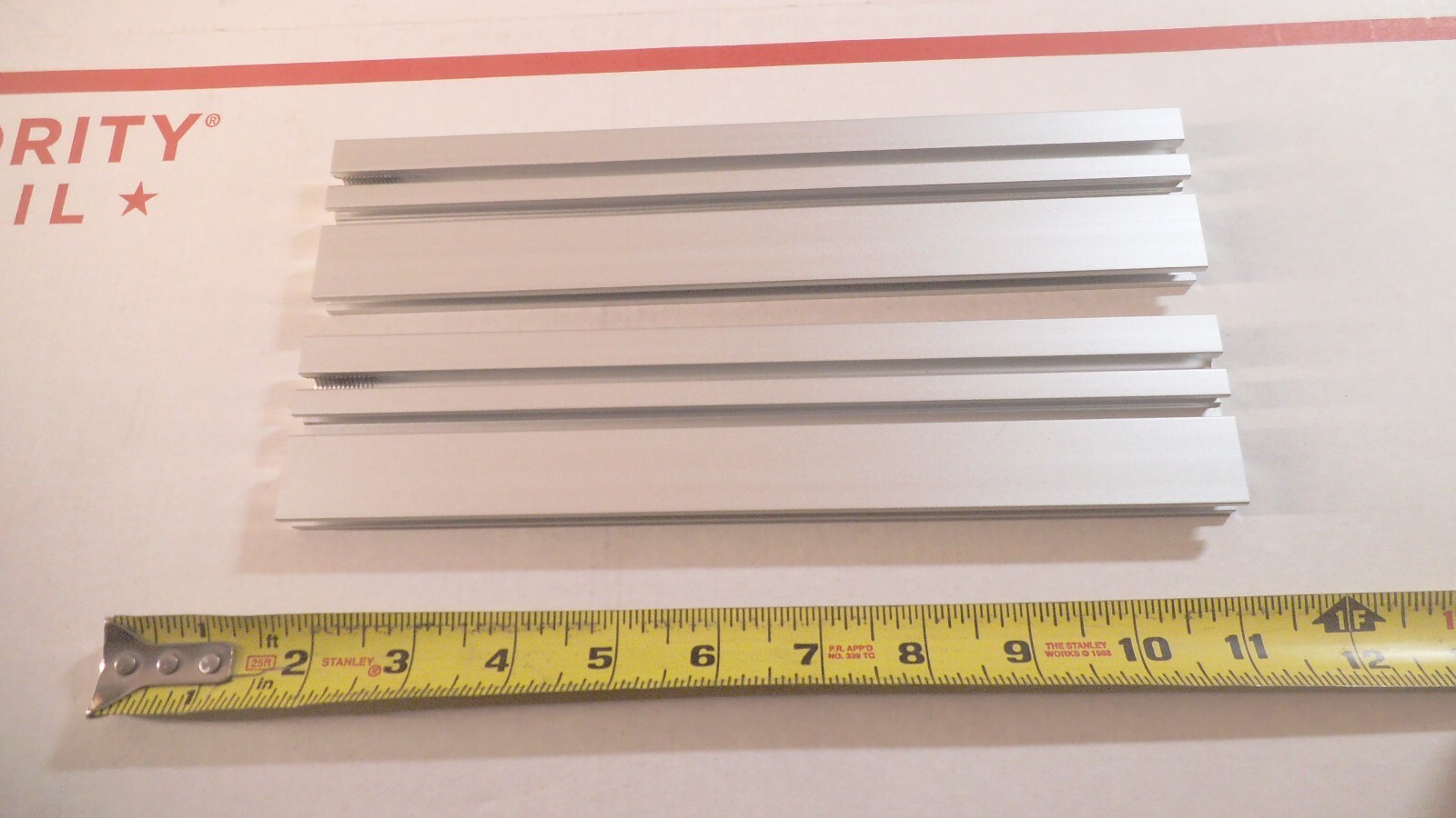 Lot of 2 pcs Aluminum slotted bar stock, 9-5/8" x 2" x .475 thick | eBay