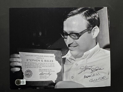 Stephen Bales Rare! autographed signed NASA Apollo 11 8x10 photo ...