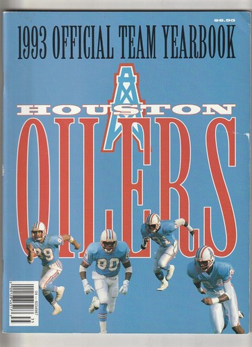 1993 Houston Oilers Official Football Team Yearbook---Warren Moon ...