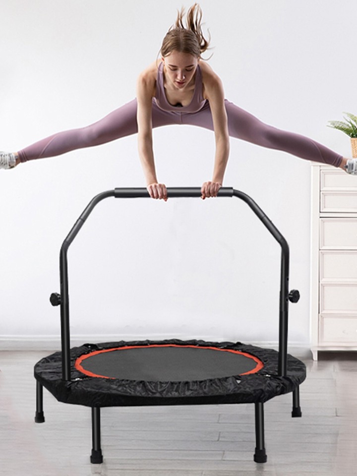 40" rebounder trampoline for adults，Foldable adult trampoline indoor ...