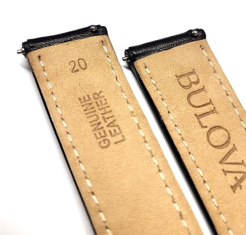 BULOVA black strap 20mm Jet Star 96B401 96B414 96B415 96K112 (8771244 ...