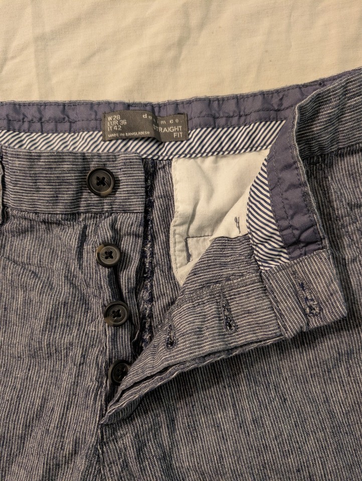 Denim Co. Grey line shorts - Waist 28 - Straight Fit - Excellent ...