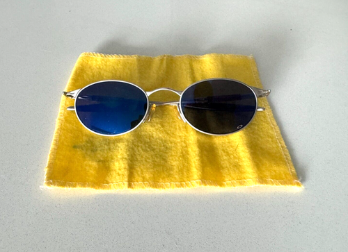 OAKLEY JORDAN OO E WIRE SUNGLASSES Silver Frames BlueLenses - Super ...