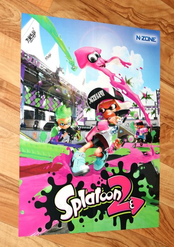 Splatoon 2 / Mario + Rabbids Kingdom Battle Rare Poster Nintendo Switch ...