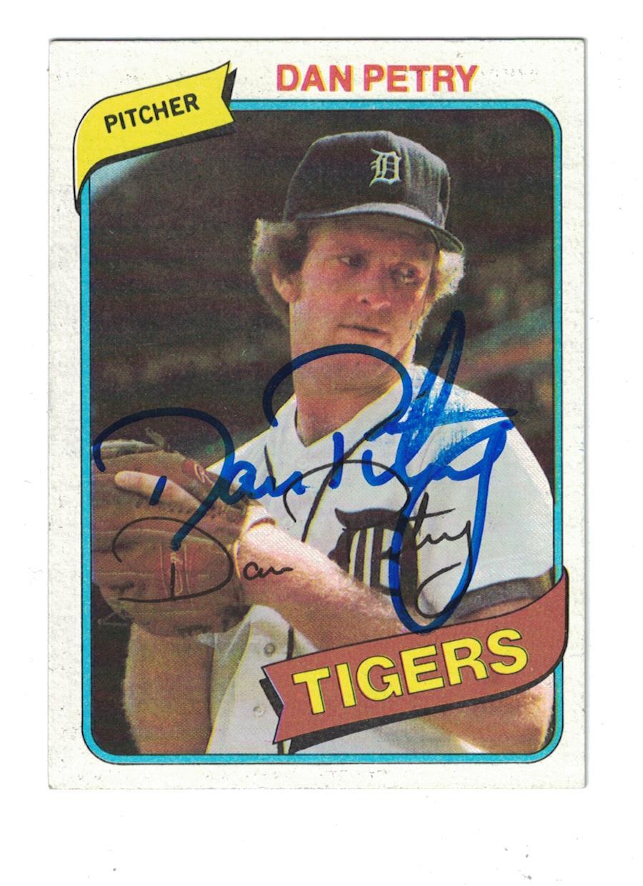 Dan Petry AUTOGRAPHED 1980 TOPPS ROOKIE BASEBALL CARD SIGNED DETROIT ...