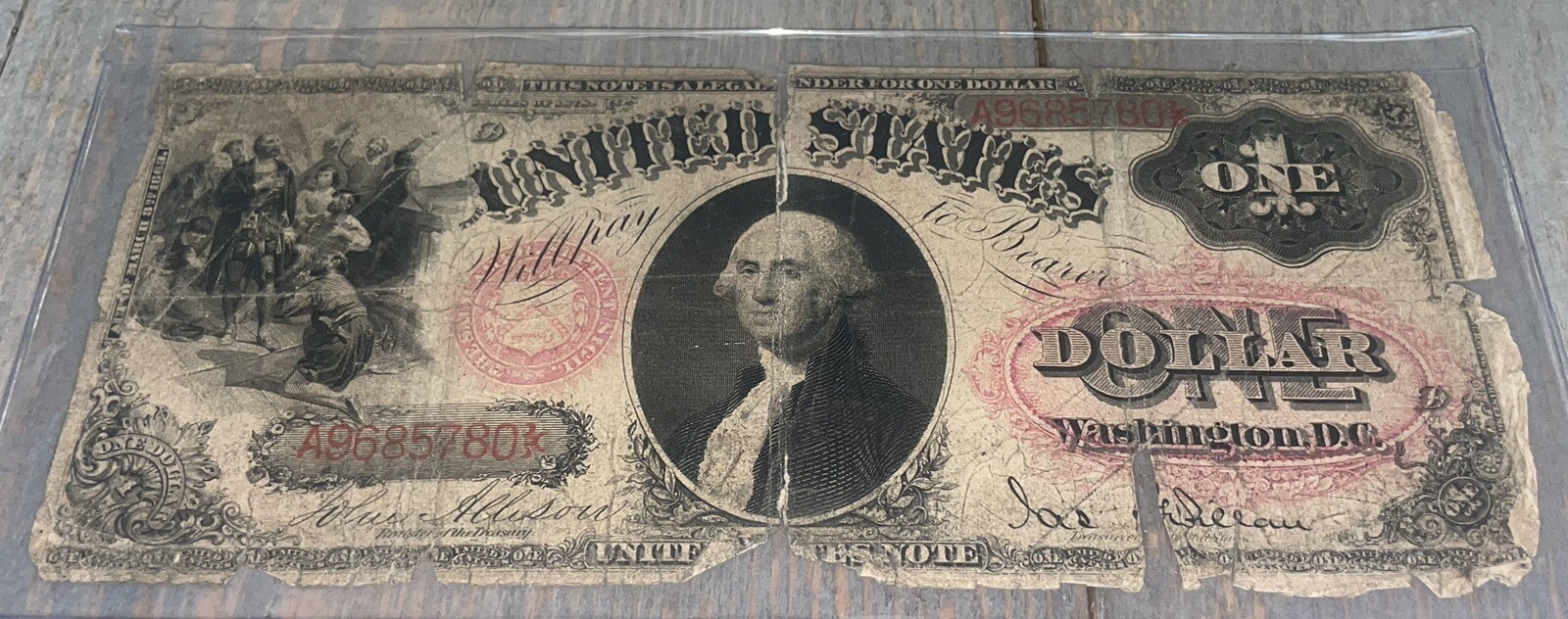1878 Large Size $1 Legal Tender Note, Circulated Condition (SKU N127 ...