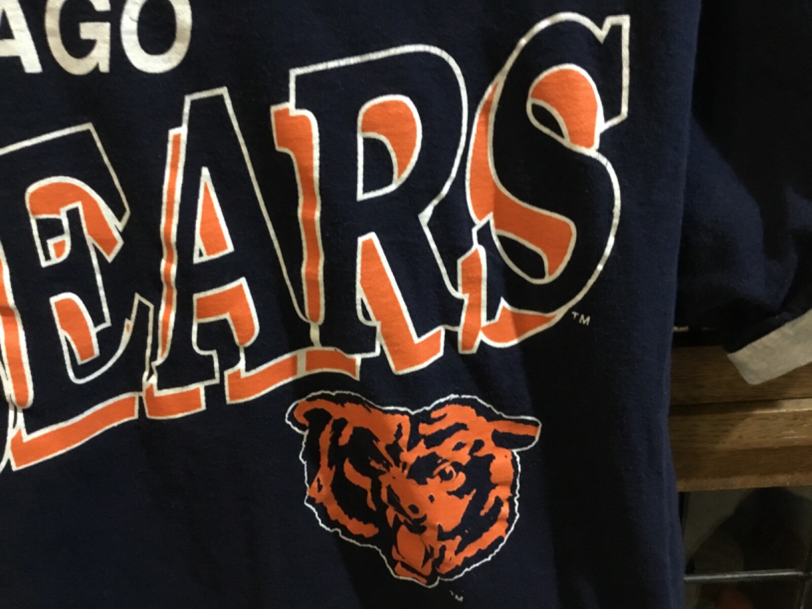 VTG 90’s Chicago Bears SPELL OUT w LOGO Double COMPETITOR T-shirt SZ L ...
