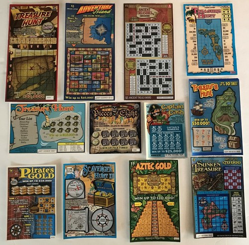 Pirate, Treasure Maps & Treasure Instant SV Lottery Tickets Sets, 12 ...