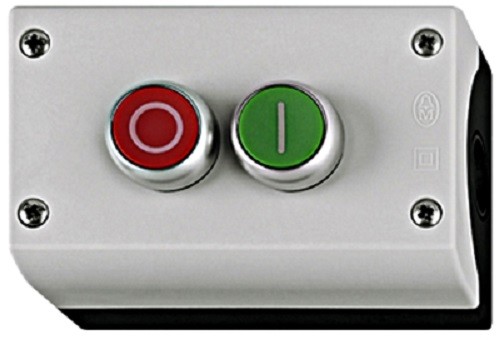 Start and Stop buttons with enclosure SCHRACK / EATON, 1NO+1NC, 6A ...