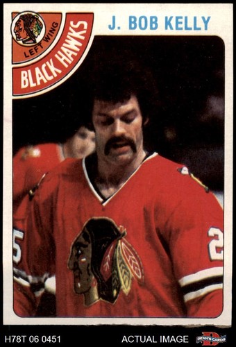 1978 Topps #189 J. Bob Kelly Blackhawks 3.5 - VG+ | eBay