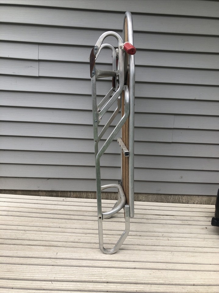 Vtg Duralite Racer Aluminum Art Deco machine Age Mid Century Snow Sled ...