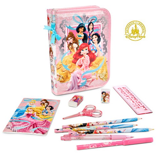 Disney Princess Stationery Kit Belle Ariel Snow White School Pencil ...