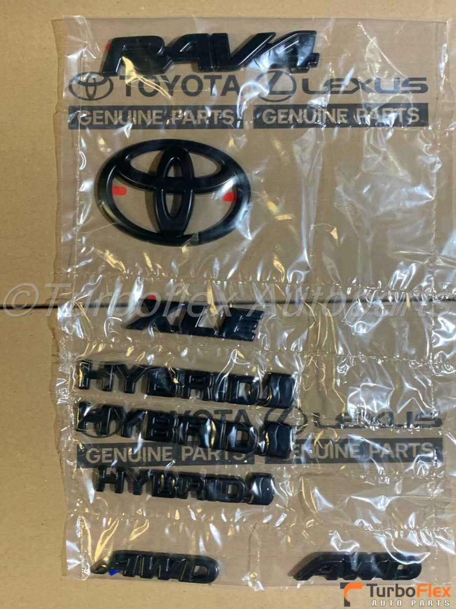 Vehicle Emblem Blackout Toyota RAV4 Hybrid SE Blackout Emblem Overlay ...