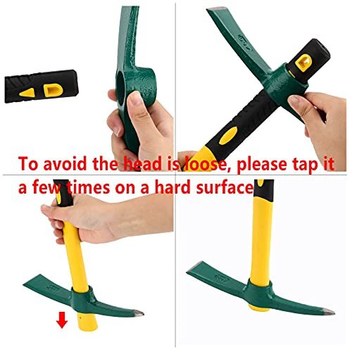 15inch Solid Pick Mattock Forged Garden Pick Weeding Mattock Hoe ...