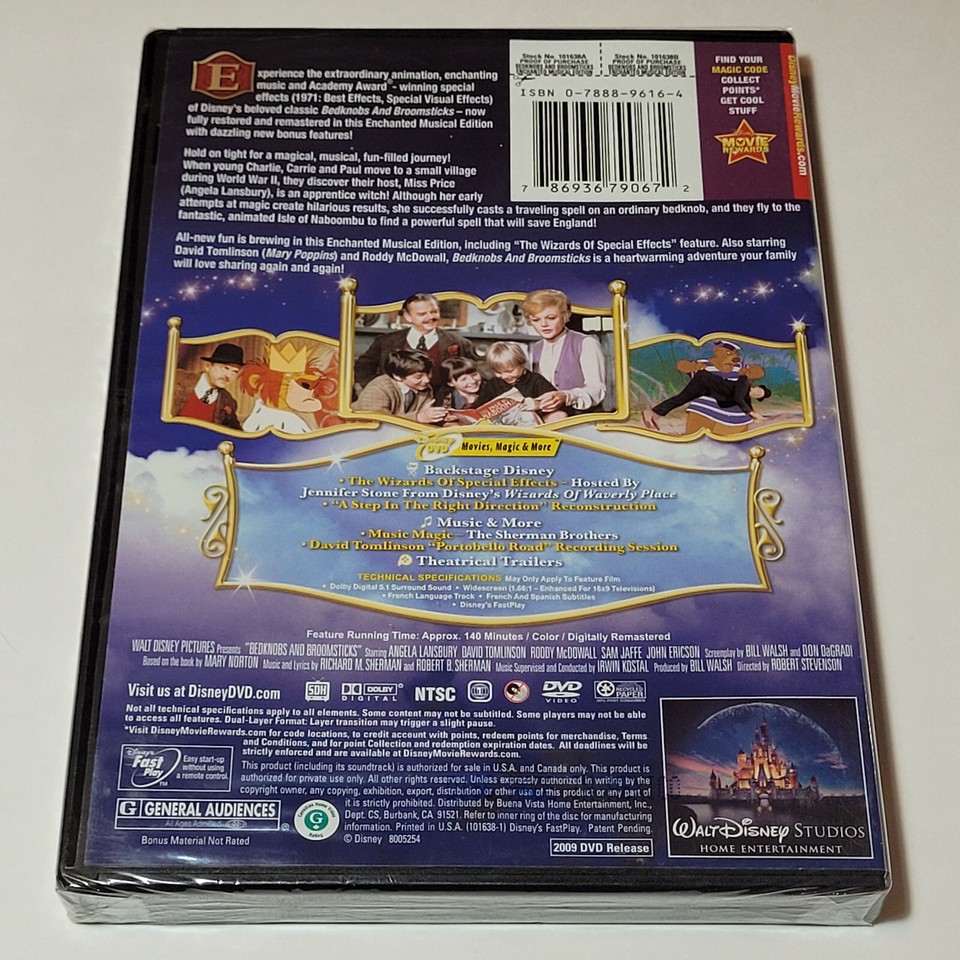 Bedknobs and Broomsticks DVD 1971 Angela Lansbury David Tomlinson Free Shipping 786936790672 | eBay