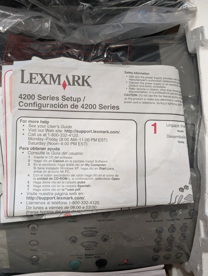 Lexmark X4270 Home Offic All-In-One Inkjet Printer 19 PPM W/ Scanner Fax Copier | eBay