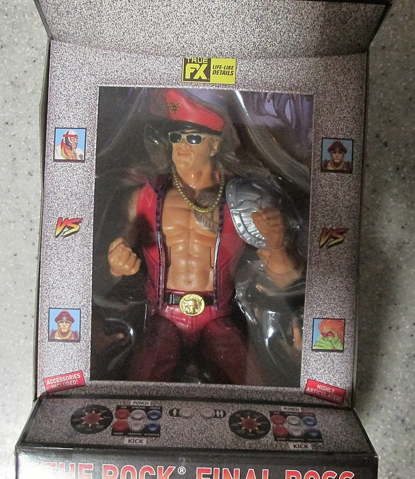 2026 WWE Street Fighter The Rock Final Boss as M. Bison Figure NEW!! | eBay