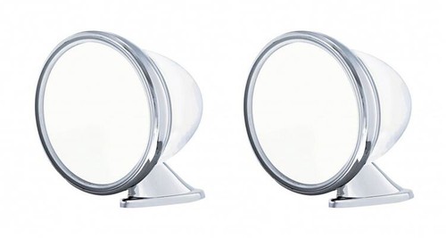 Custom 4" Chrome Bullet GT Racing Style Sport Exterior Door Mirrors Car ...