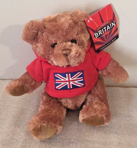 Glorious Britain Union Jack Bear w/Red Hoodie 8" sitting plush by Keel Toys NWT | eBay