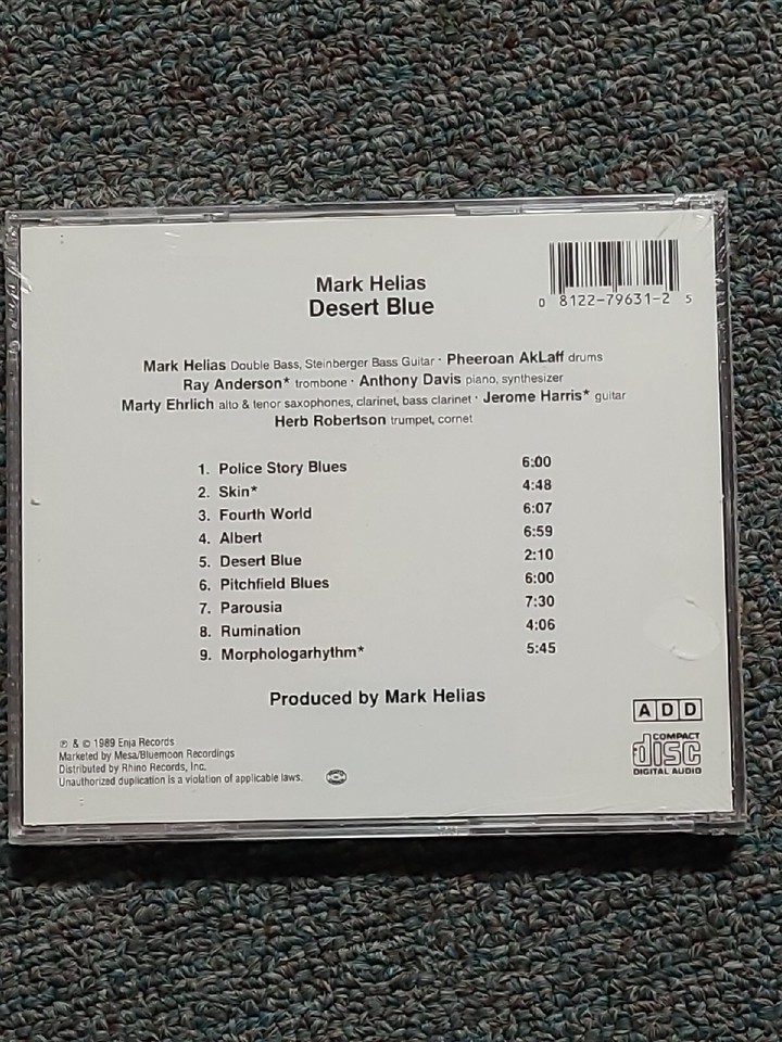 Mark Helias Desert Blue CD 1989 Album - New CD in shrinkwrap 7c | eBay