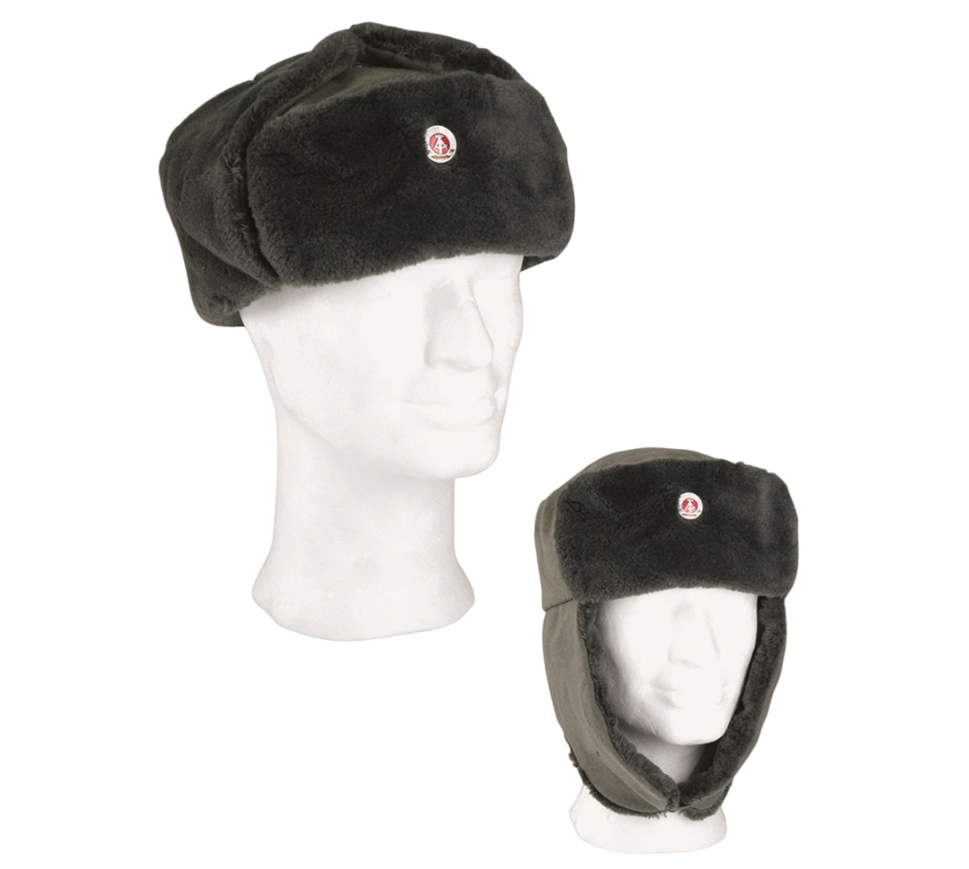 Genuine Vintage East German NVA Ushanka Winter Hat DDR Soviet Cold War ...