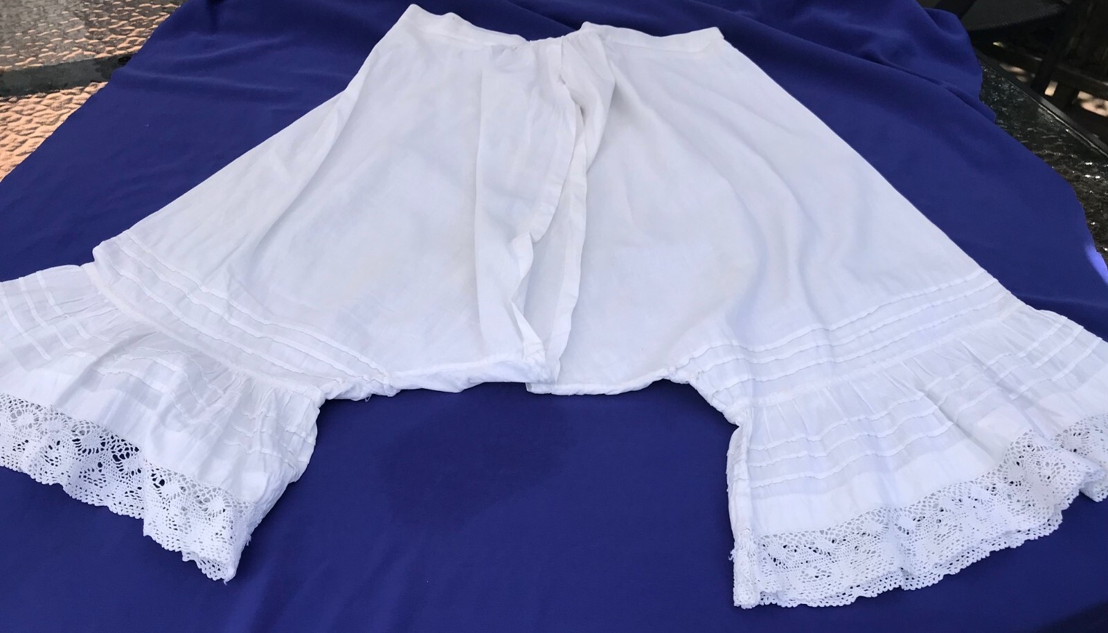1900 ATQ VICTORIAN EDWARDIAN Ruffle Pantaloon Crotchl… - Gem