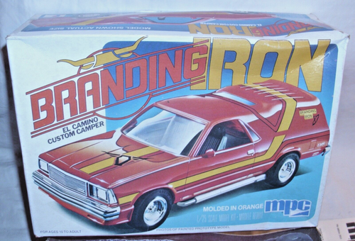 MPC BRANDING IRON CHEVY EL CAMINO CUSTOM CAMPER TRUCK MODEL KIT BOXED 1 ...