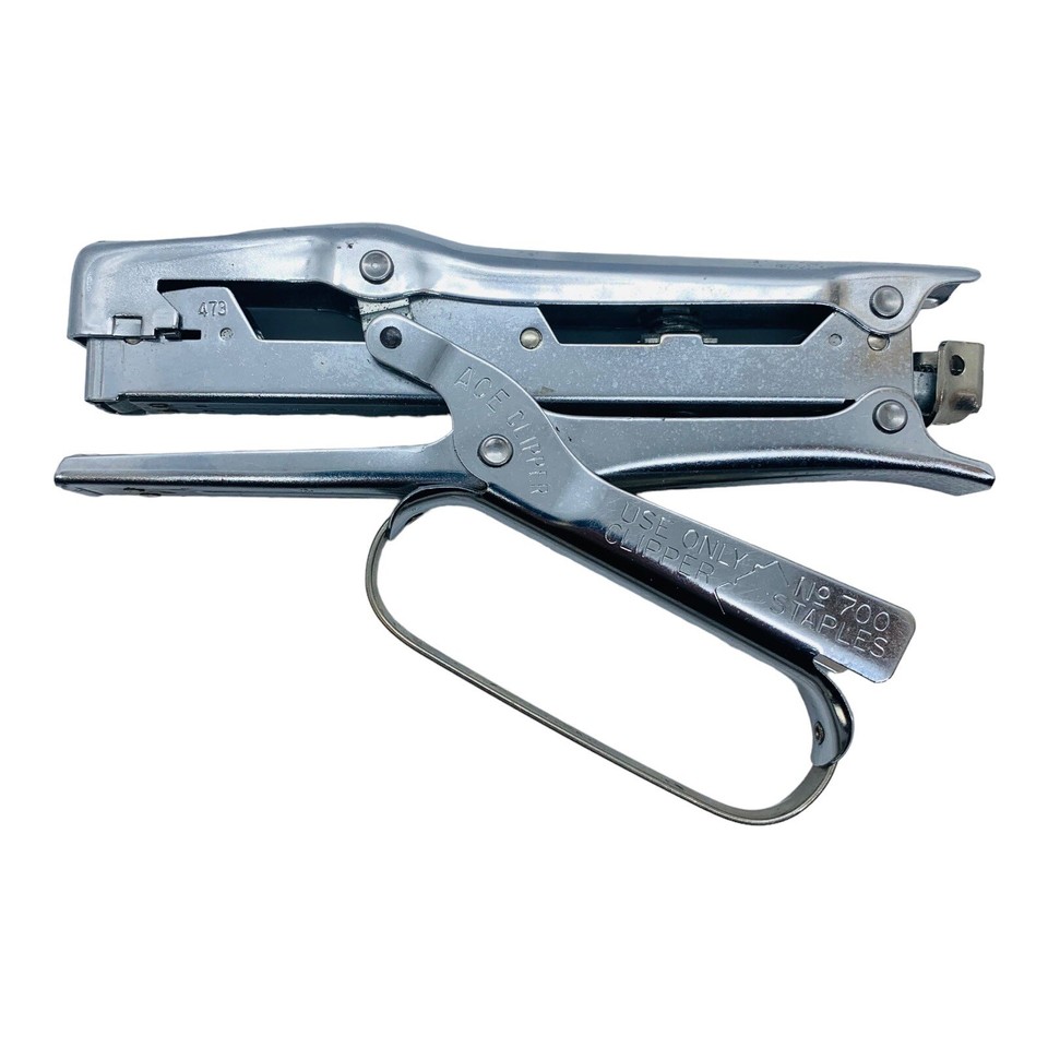 Vintage ACE Clipper Handheld Stapler No 702 Ace Fastener Corp WORKS | eBay
