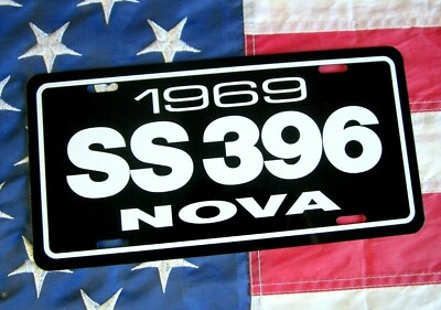 1969 Chevrolet Nova SS 396 L78 Big Block license plate car tag 69 Super ...