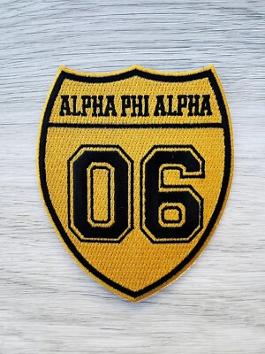 4" Route 06 Alpha Phi Alpha Iron on/Sew on Patch, Embroidered Patch, #P ...
