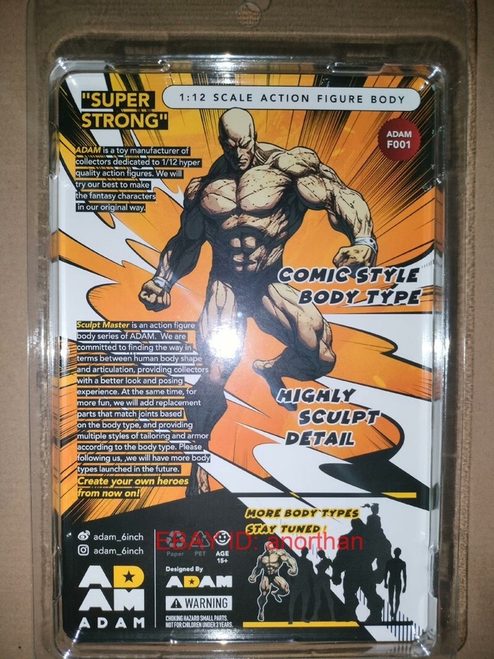 Muff Toys ADAM Super Strong Comic Style Body Type 1/12 Male Action ...
