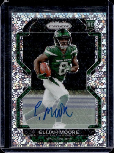 2021 Panini Prizm Elijah Moore Rookie Auto No Huddle RC #346 | eBay