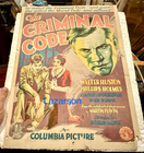 PHILLIPS HOLMES HUSTON CONSTANCE CUMMINGS CRIMINAL CODE WINDOW CARD ...