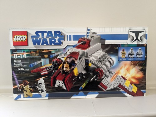 lego star wars 8019 republic attack shuttle pieces, box, instructions ...