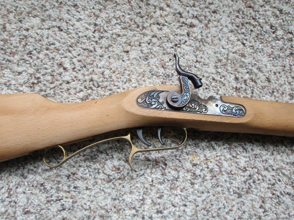 CVA HAWKENS MUZZLELOADER UNFINISHE STOCK, LOCK, SET TRIGGER & HARDWARE | eBay