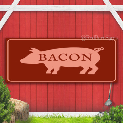 Bacon Pig Sign Indoor Outdoor Banner Sign | eBay
