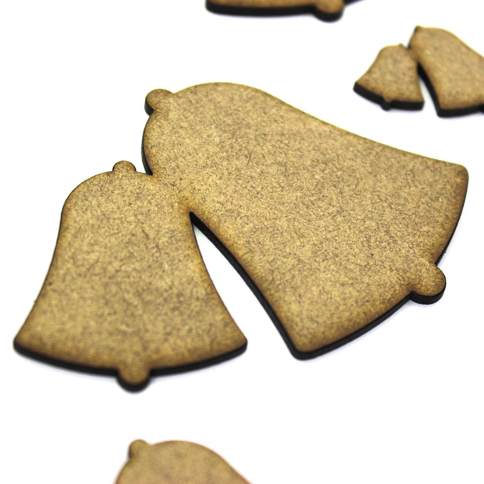 Pair of Bells Craft and Shapes, Decoraions. 2mm MDF Wood, Christmas ...
