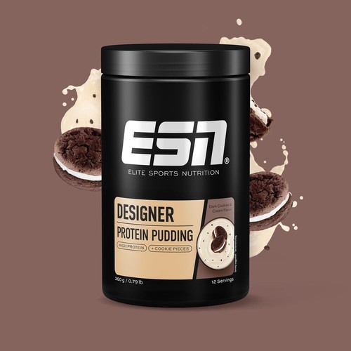 ESN DESIGNER PROTEIN PUDDING SAVEUR DARK COOKIES & CREAM 360G - 08/25 ...