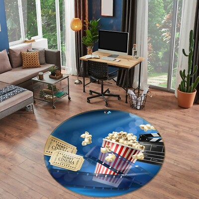 3D Popcorn Cinema Ticket NAO10196 Game Rug Mat Elegant Photo Carpet Mat ...