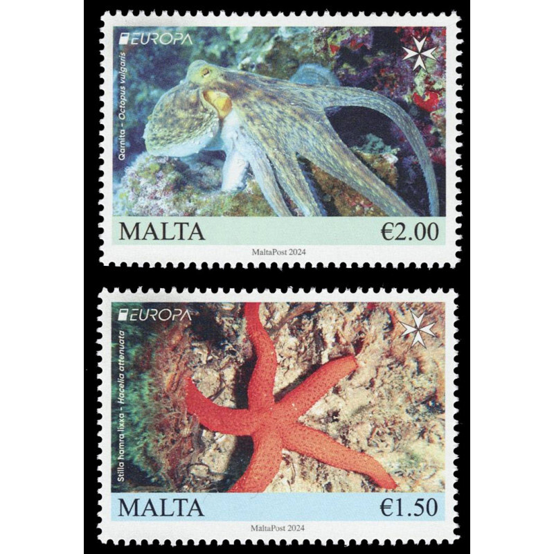 FR7082 - 2024 Malte Posteurop Flore et Faune sous-Marine | eBay