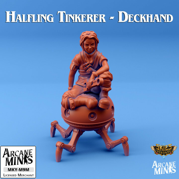 D&D Miniature Halfling Artificer Riding Spider Drone Noble Dungeons and ...