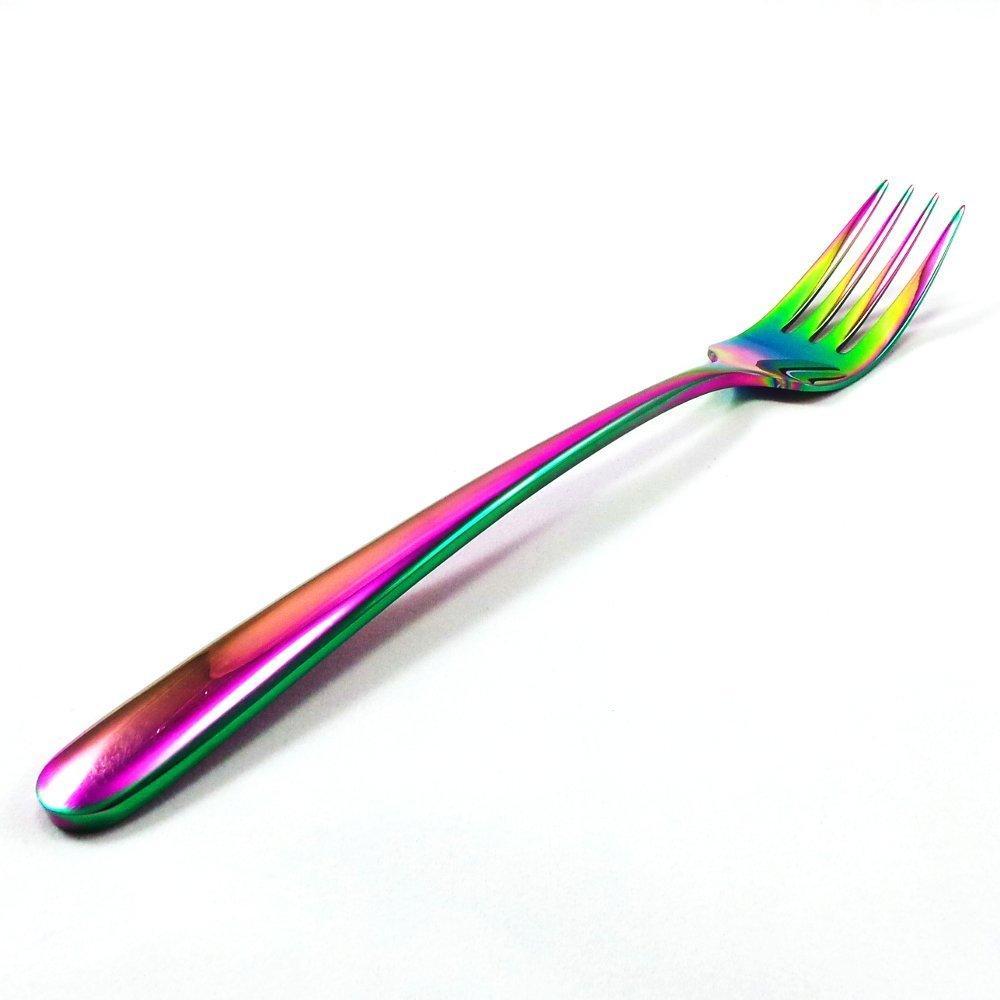 Iridescent Rainbow Large Dinner Forks (Set of 4) | eBay