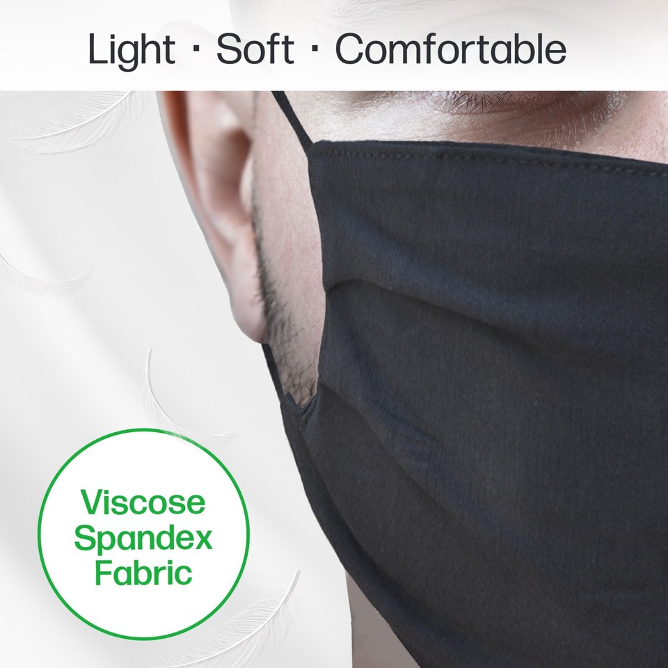XL 8/12/20 PC Black Soft Face Mask Reusable Washable Breathable Free ...