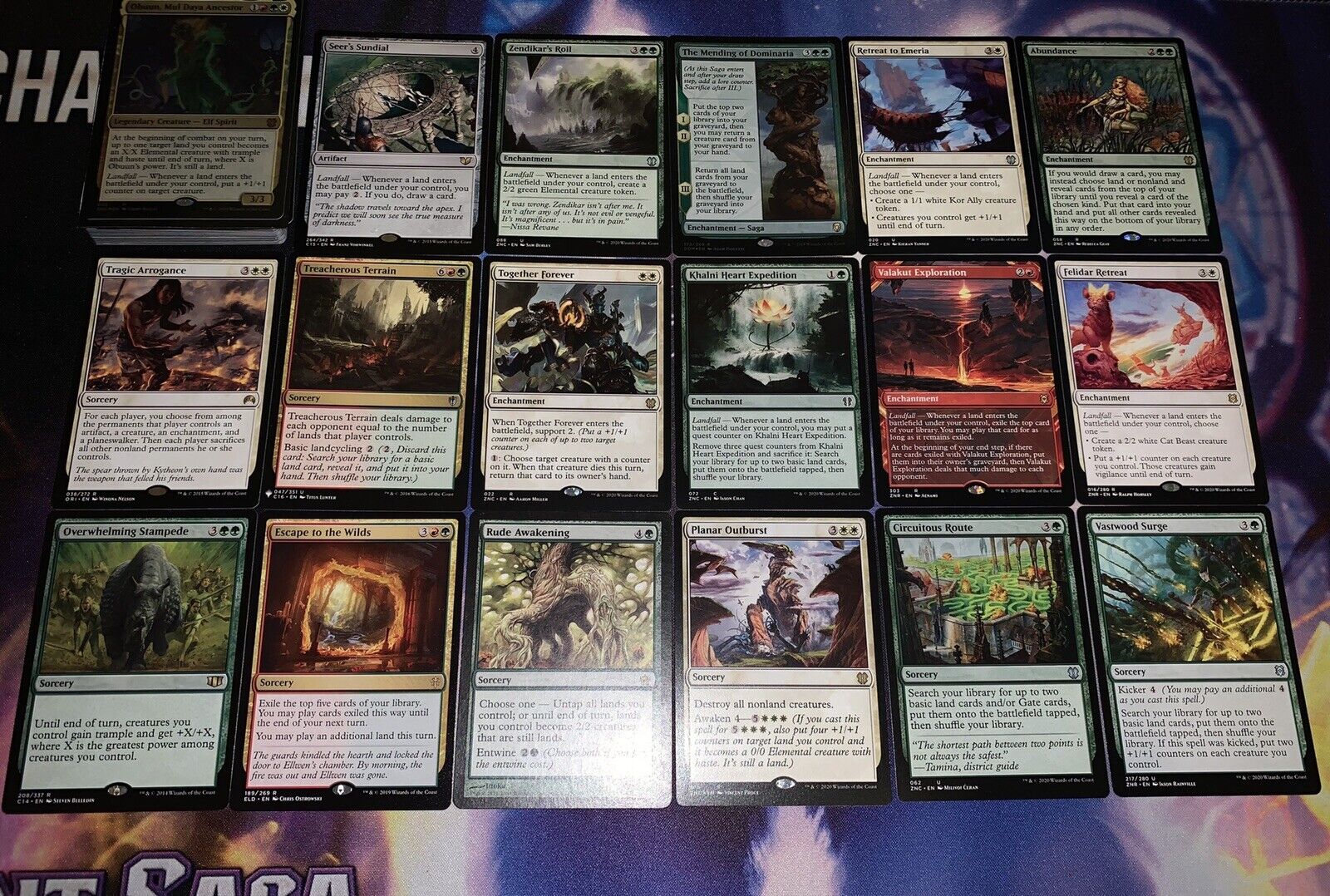 Mtg Full EDH Deck - Obuun, Mul Daya Ancestor Lands - Lots of Rares ...