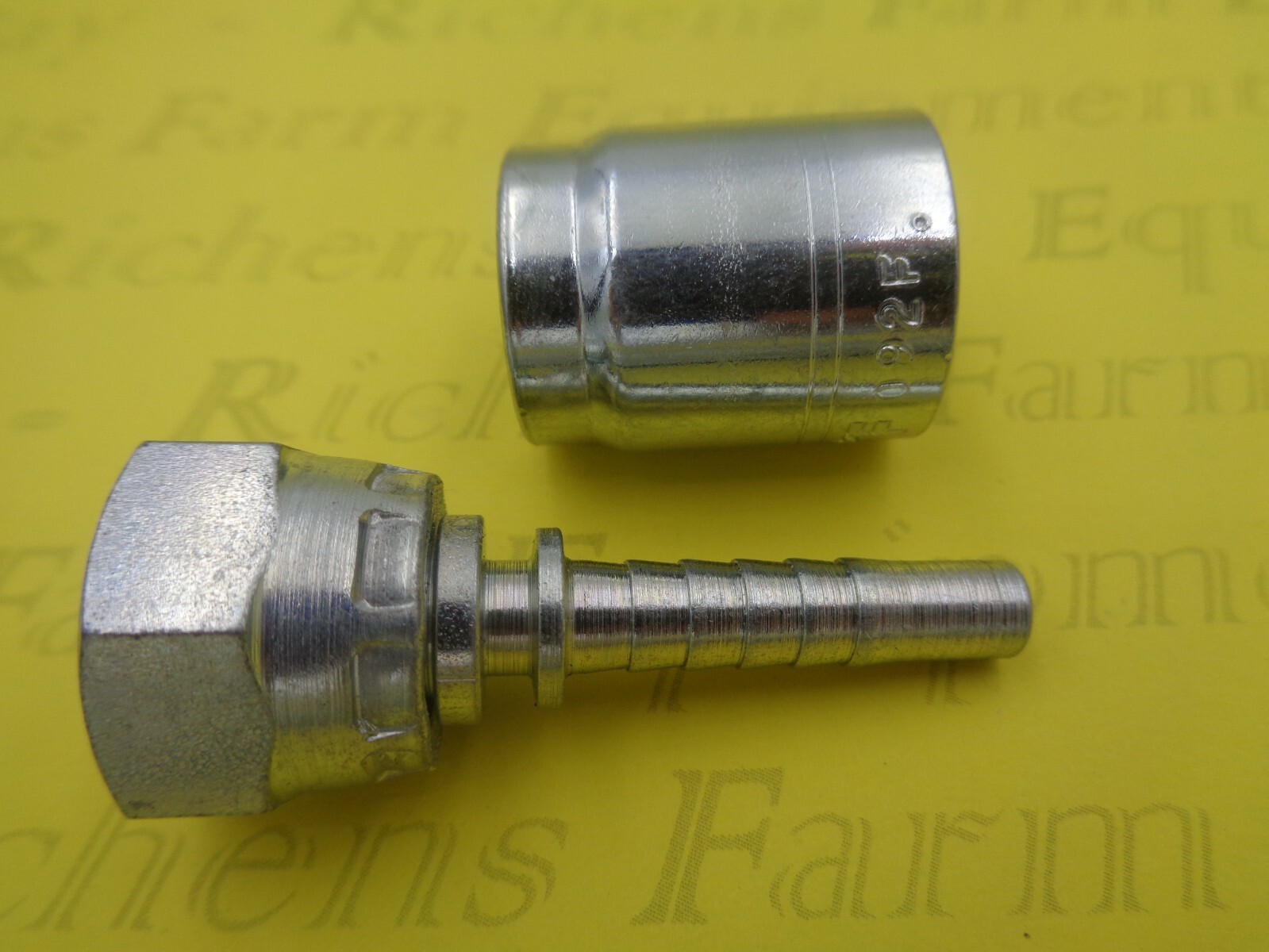 1/4 Hydraulic Hose Crimp 2 piece Fitting/Insert with 2 Wire Ferrule BSP ...