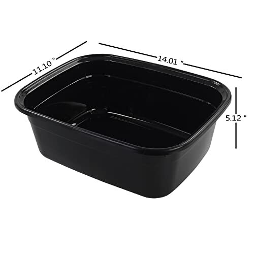 12 Quart Rectangle Plastic Wash Pan/dishpan Basin Set Of 4 611982034336 ...