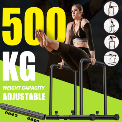 Adjustable Parallel Dip Station Bars For Home Gym Parallettes Workout ...