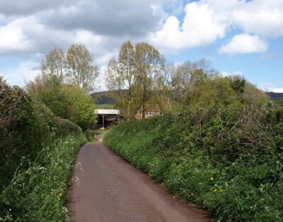 Photo 6x4 Tower View Farm Nethercott Farm buildings seen obscurely from ...